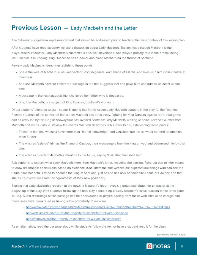 Macbeth Literary Devices Lesson Plan Enotes vs macbeth-literary-devices-lesson-plan-enotes-vs