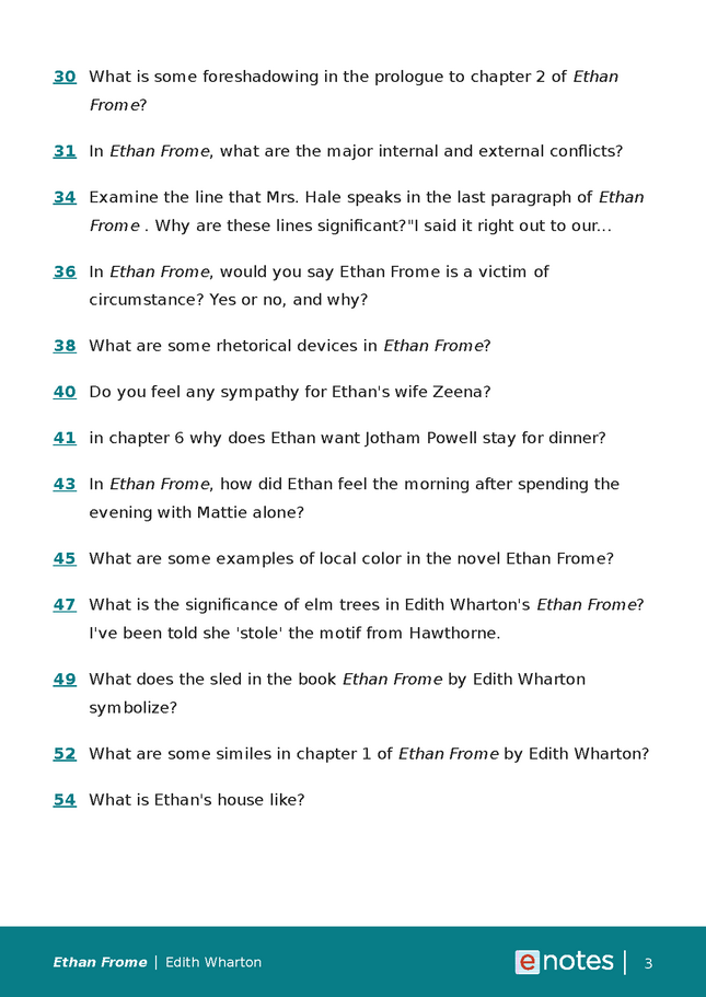 Popular Questions About Ethan Frome - eNotes.com