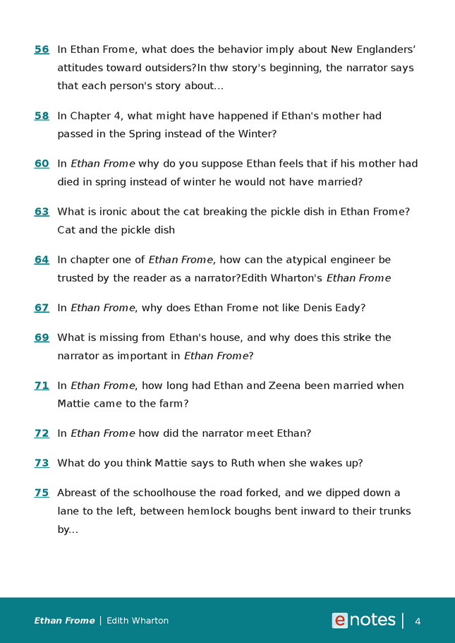Popular Questions About Ethan Frome - eNotes.com