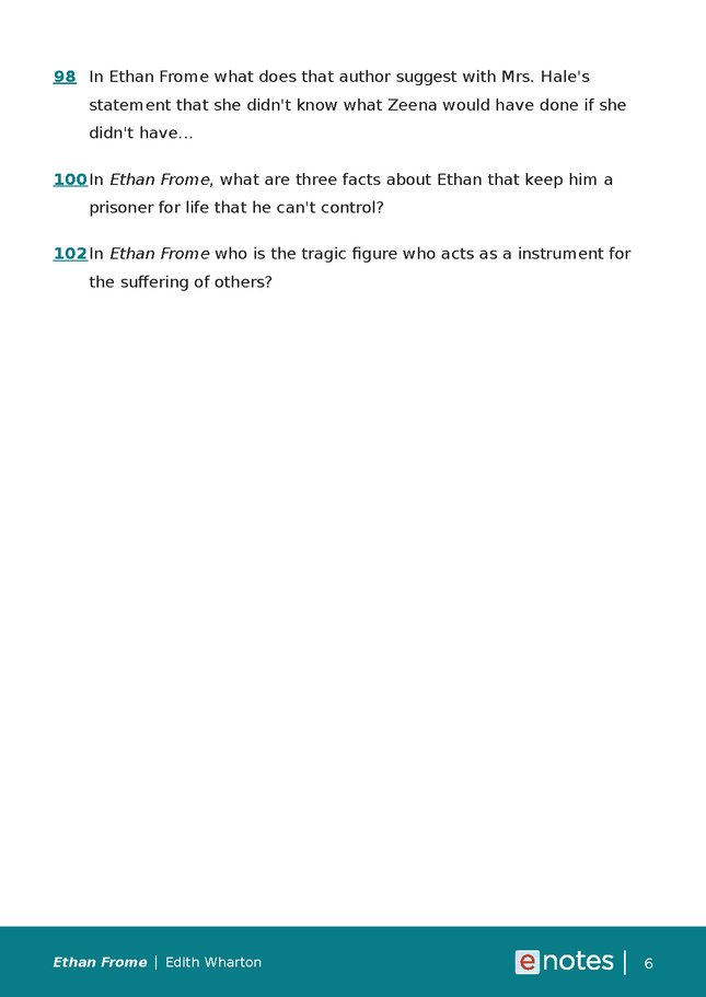 Popular Questions About Ethan Frome - eNotes.com