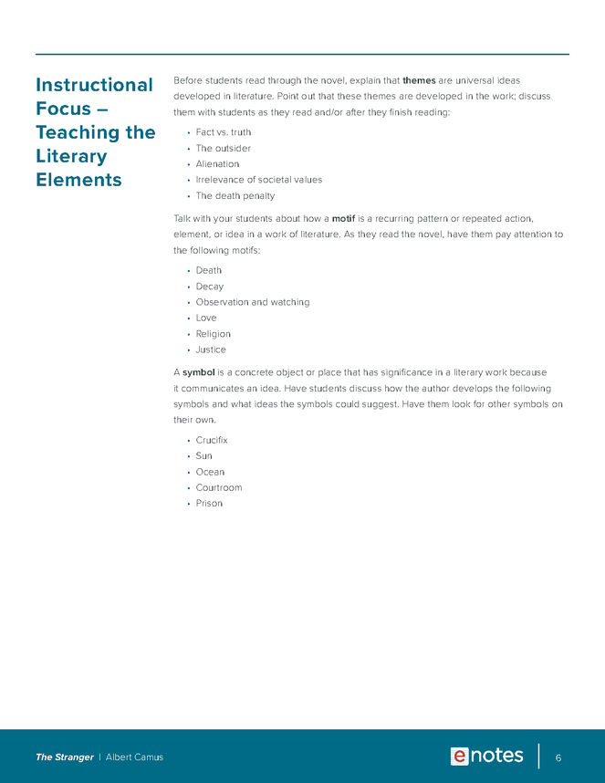 The Stranger eNotes Lesson Plan - eNotes.com