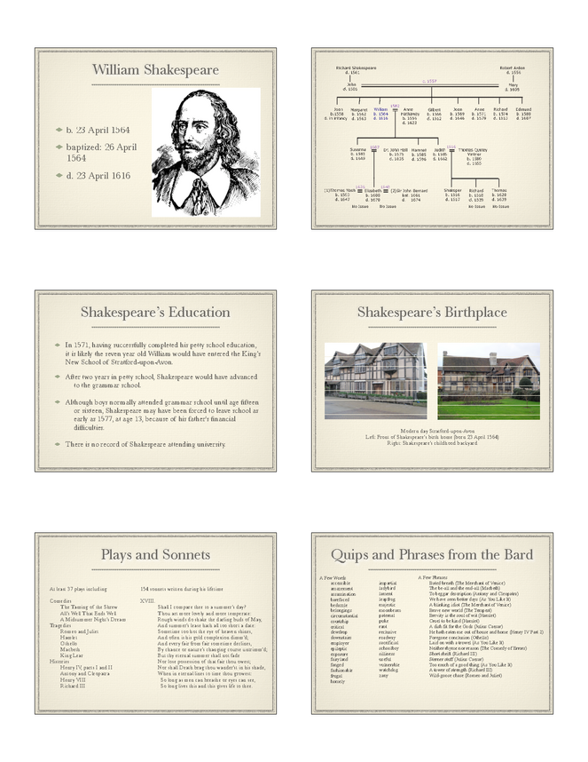 Elizabethan Era and Shakespeare Presentation in PDF - File 3 of 4 ...
