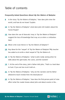 By the Waters of Babylon Summary - eNotes.com