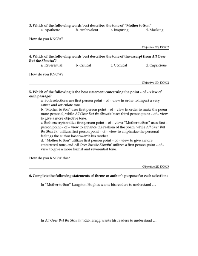 Mother to Son - eNotes.com