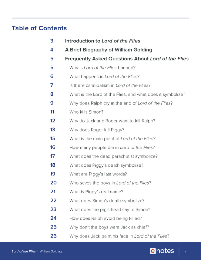 Lord of the Flies FAQ Study Bundle - eNotes.com
